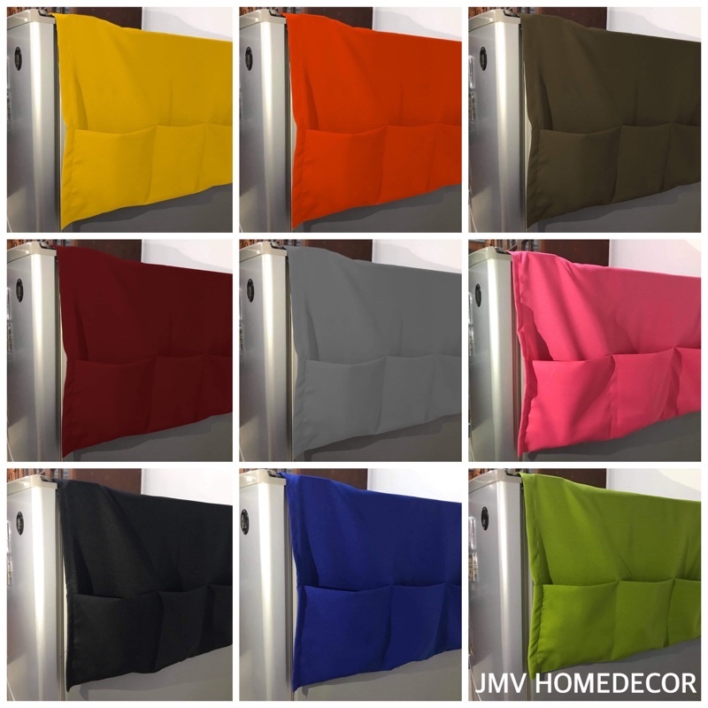 Ref Cover - Plain Design(Refrigerator Dust Cover) with Pockets | Shopee ...