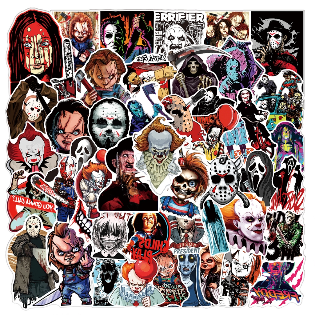L50-319 Stickers. 50pcs Horror Movie Cartoon Stickers | Shopee Philippines