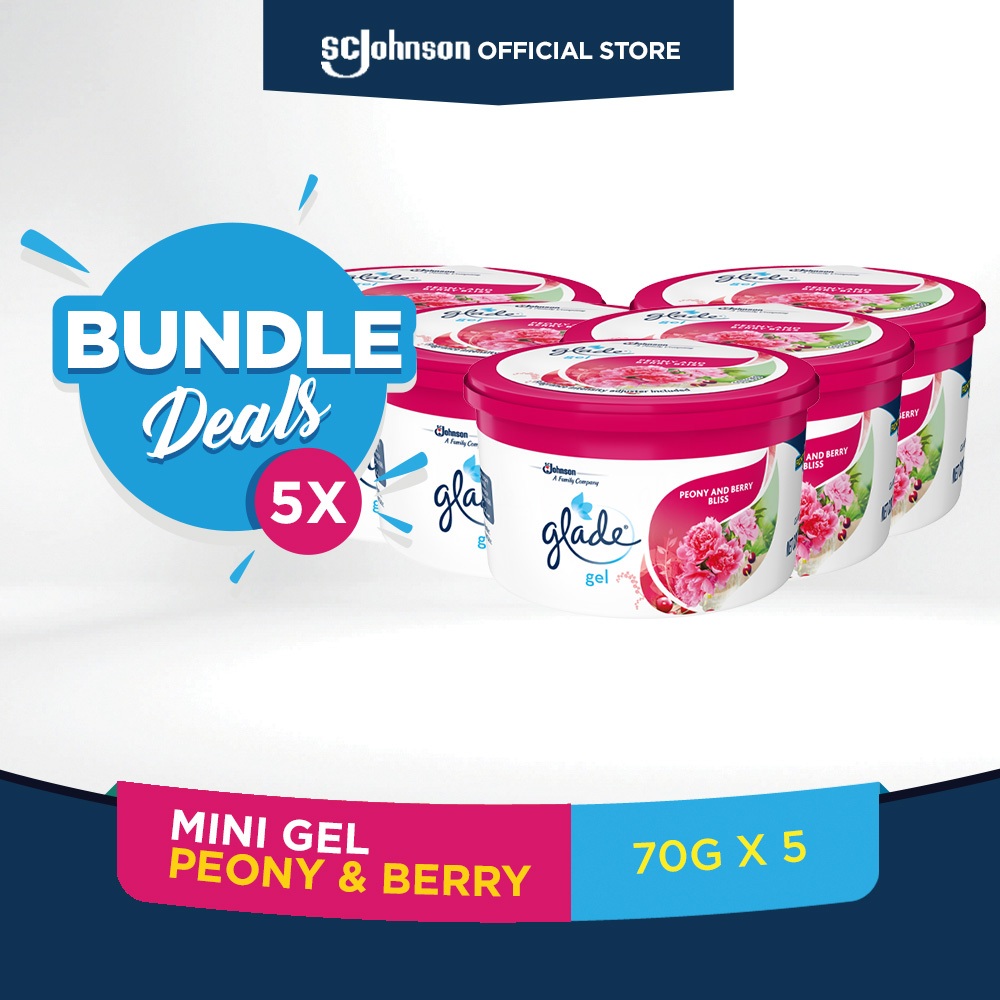 Glade Mini Gel Peony & Berry 70g [BUNDLE OF 5] | Shopee Philippines