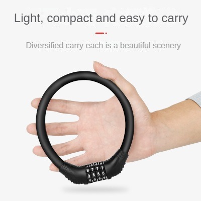 Bike Padlock 4-Digit Anti Theft Lock Security Bicycle Padlock Portable ...