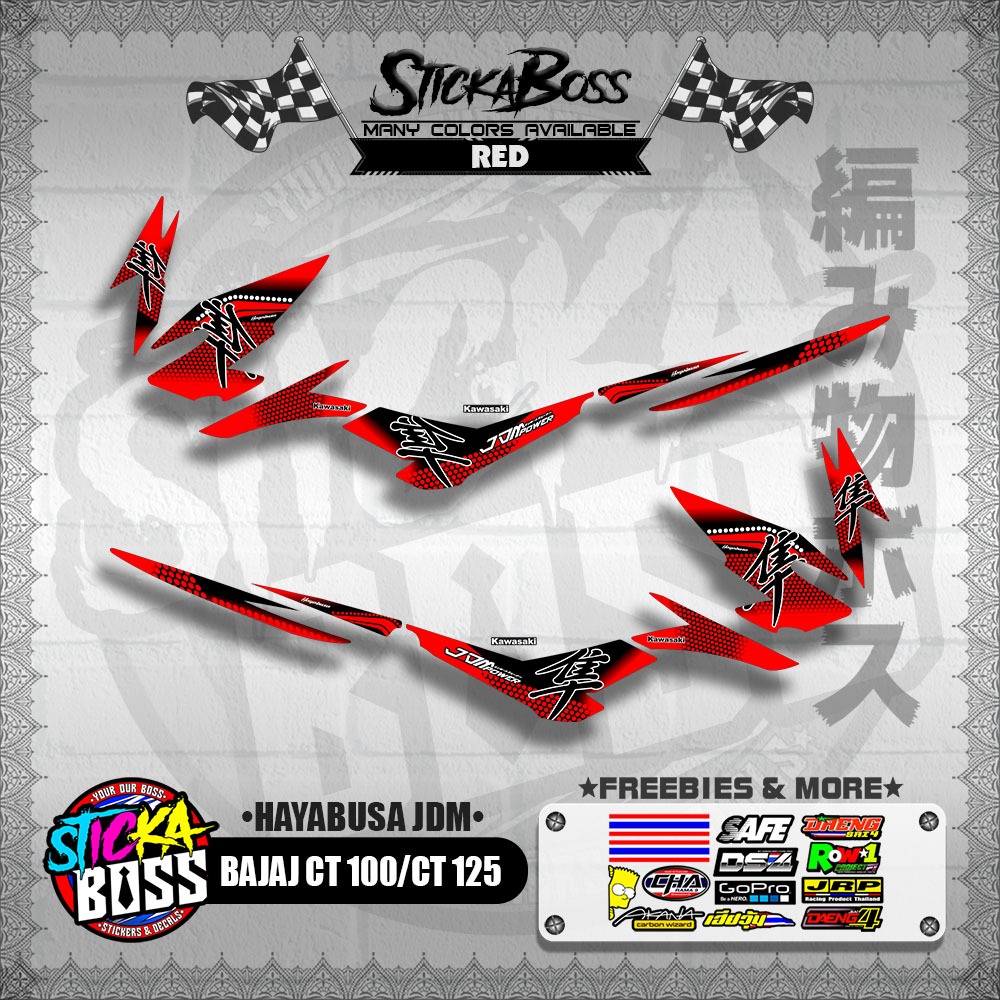 BAJAJ CT 100 / CT 125 DECALS ( HAYABUSA JDM )【WITH FREEBIES】 | Shopee ...