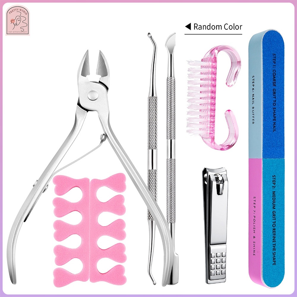 P&W 7Pcs/Set Nail Clipper Set Nail Files Stainless Steel Art Tools ...