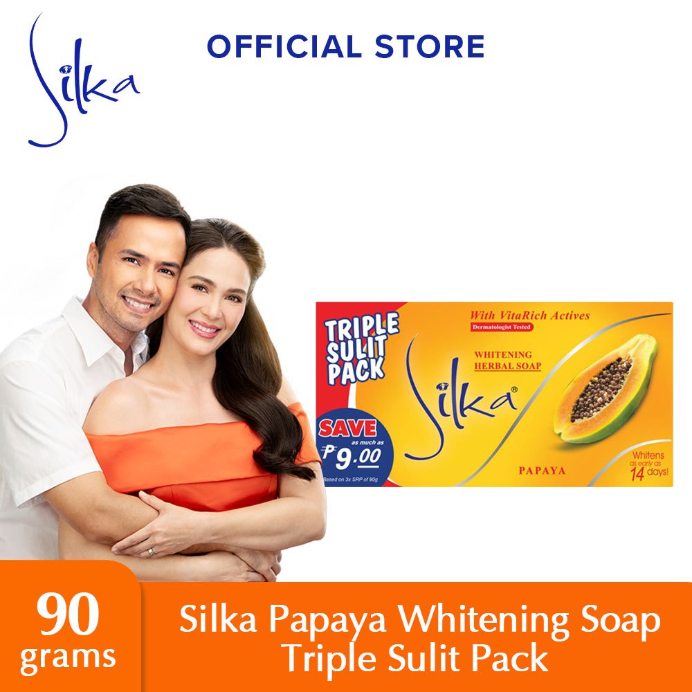 Silka Papaya Soap 90g Triple Sulit Pack (3 x 90g) | Shopee Philippines