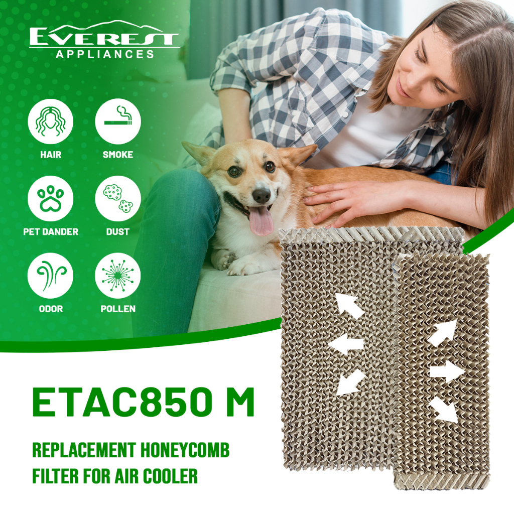 EVEREST Replacement Honeycomb Filter for Air Cooler Etac850m/ 3 Filter ...
