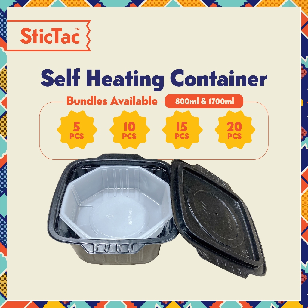 Reusable & Self Heating with Compartment w/o heat pack 800ml | Shopee ...