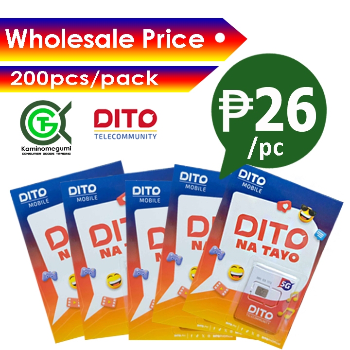 DITO SIM 5G STARTER PACK - Wholesale price - 200pcs per pack @P26 per ...