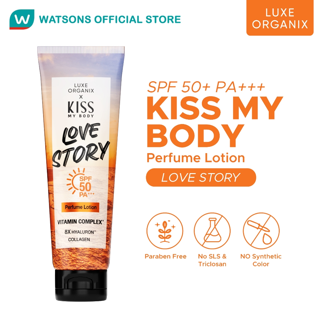 LUXE ORGANIX Kiss My Body Love Story Perfume Lotion SPF50 200g | Shopee ...
