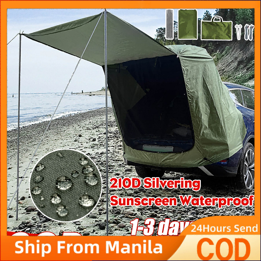 CONE Portable SUV Car Trunk Tent With Pole Folding Awning Canopy ...