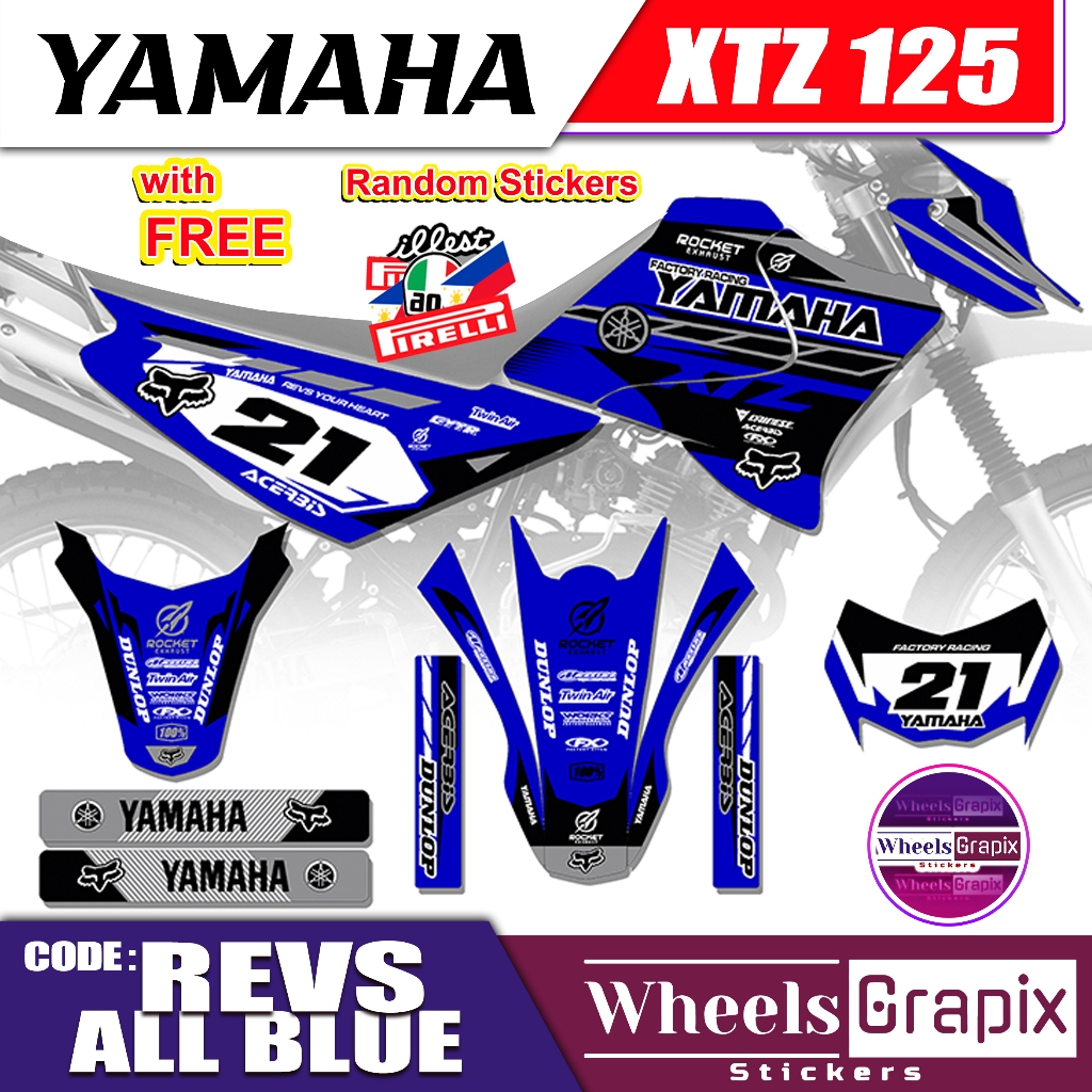 XTZ 125 YAMAHA Full Body Decals (REVS EDITION) | Shopee Philippines