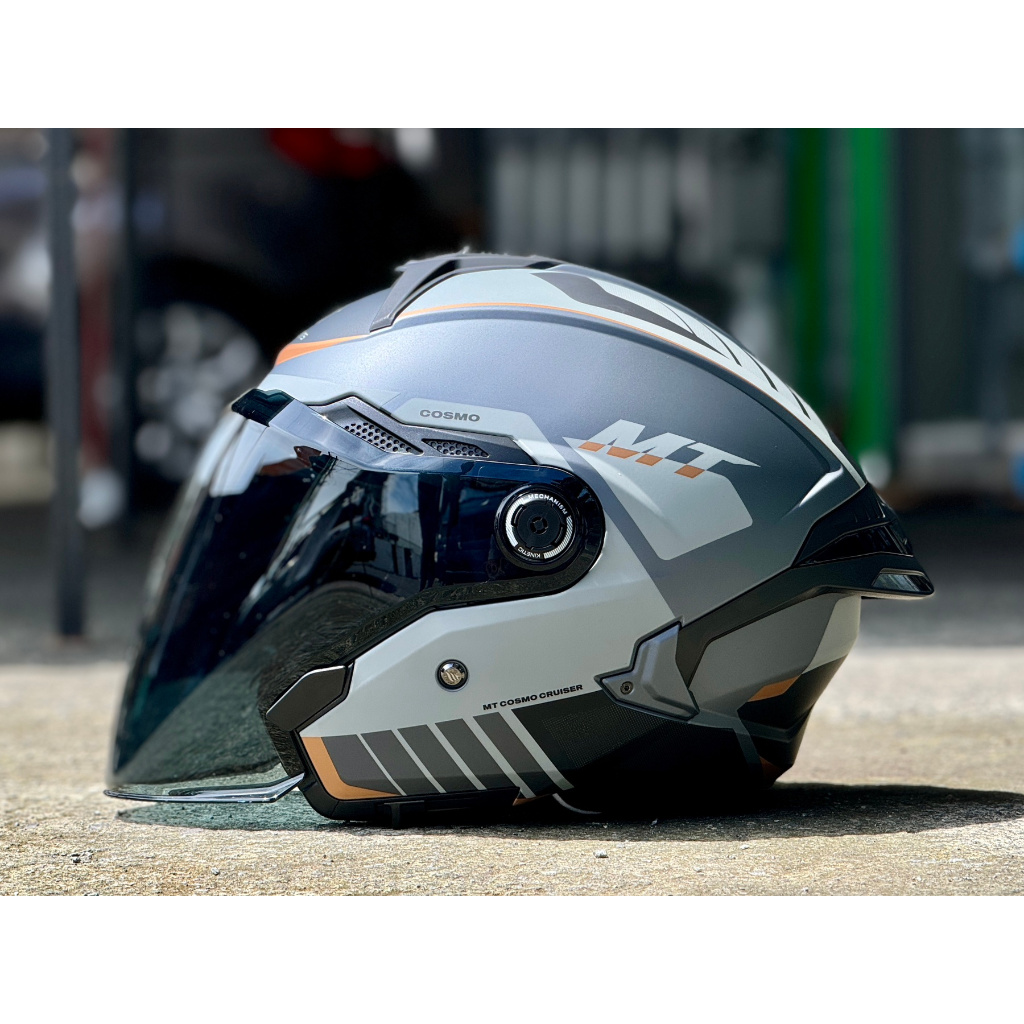 MT Cosmo SV Helmet for Motorcycle Half Face Dual Visor (Free Clear ...