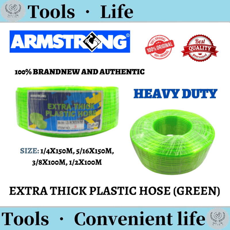 ARMSTRONG HEAVY DUTY EXTRA THICK PLASTIC HOSE (GREEN) | Shopee Philippines