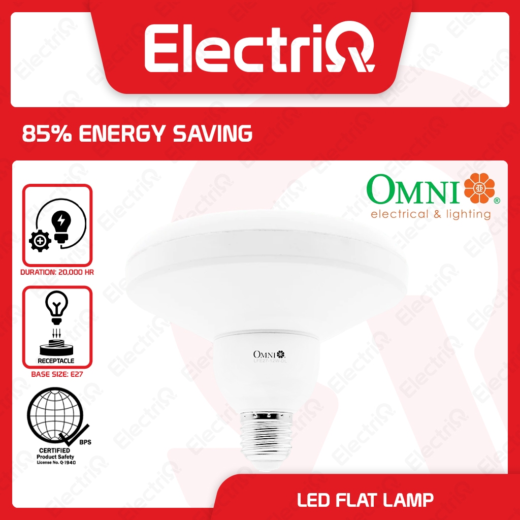 Electriq l Omni Circular LED Flat Lamp 12Watts E27 Base LFE27-12W ...