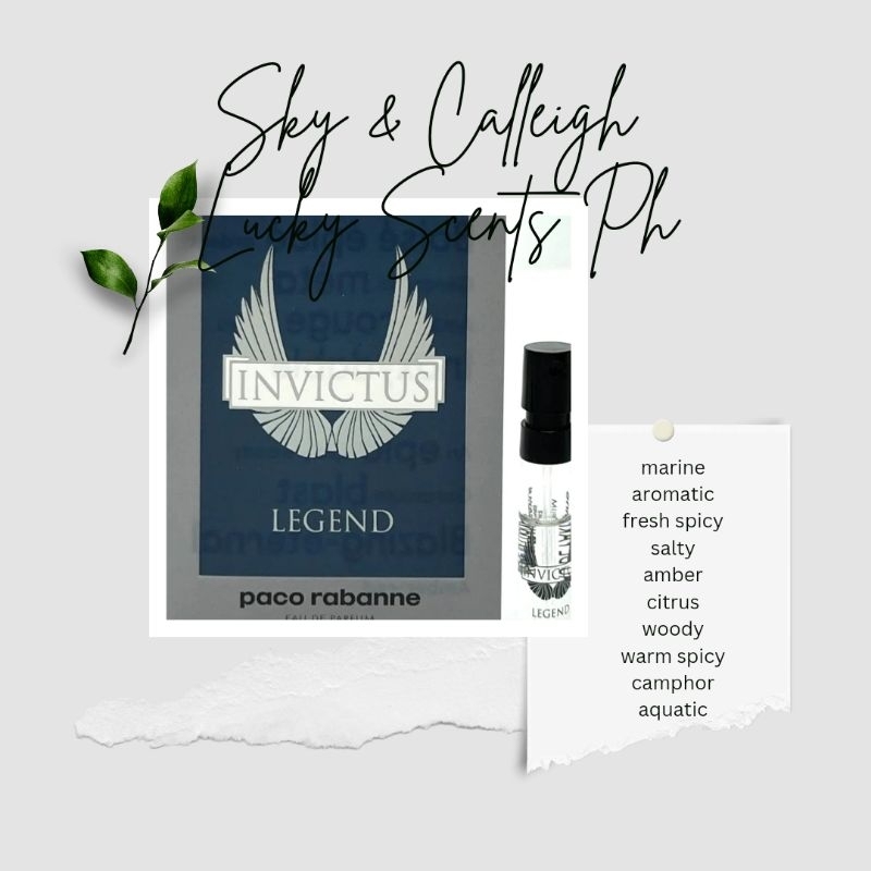 Authentic Perfume Vial Paco Rabanne Invictus Legend EDP | Shopee ...