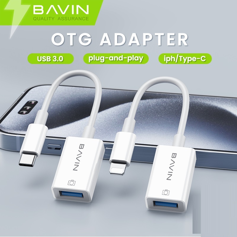 PinSan BAVIN OTG Adapter Plug & Play Type-C to USB 3.0 / iPh to USB 3.0 ...