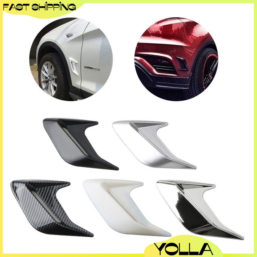 2Pcs/Set Car Side Vent Shark Gill Air Inlet Stickers Auto Air Flow ...