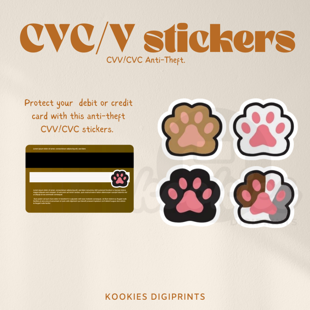 Dog | Puppy | Paws | Cat | Kitten | Cute | Kawaii CVV/CVC Cover ...