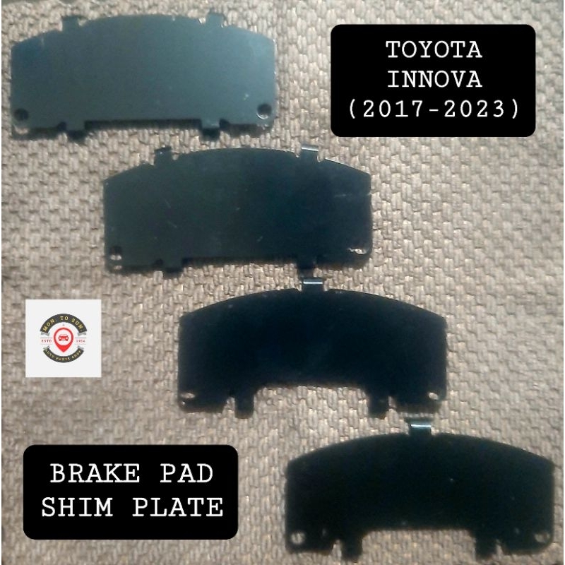 4 Pieces Brake Pad Shim Plate for Toyota Innova (2017-UP) | Shopee ...