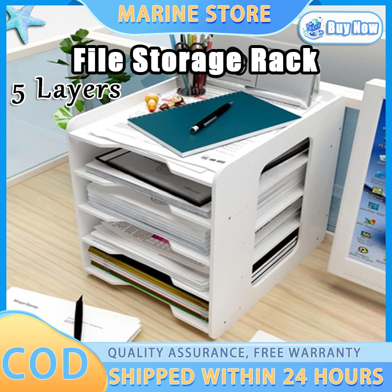 A4 Paper File Holder 5 Tier Desktop Organizer Office Stationery Desk ...