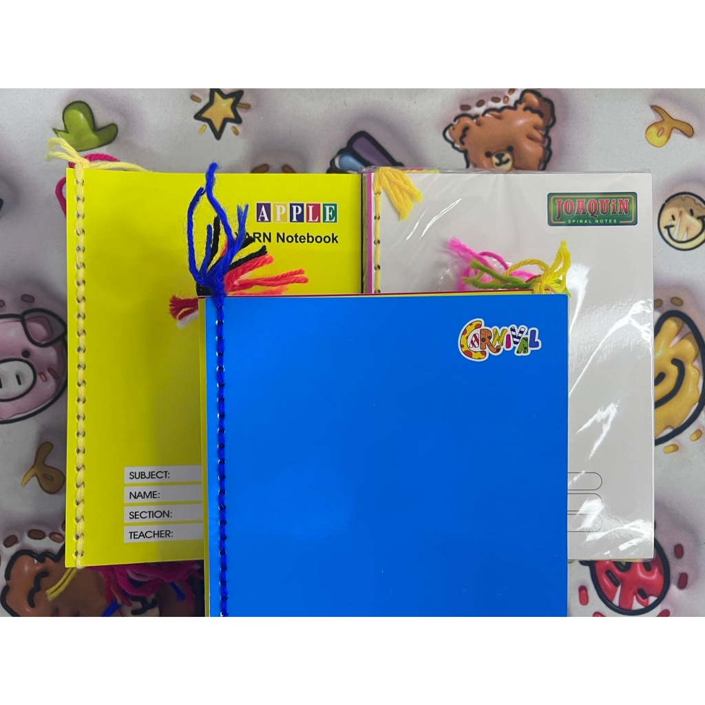 Random style col SET OF 10 PCS University Yarn Notebook / spiral Binded ...