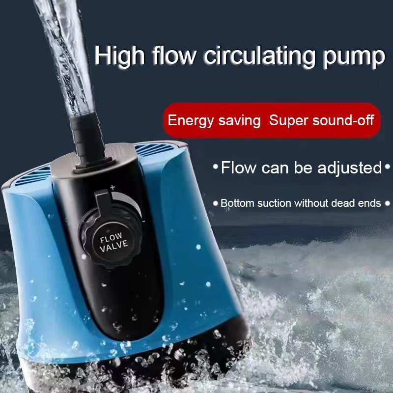 60HZ 1800-3000L/H Adjustable Flow Bottom Suction Submersible Pump Fish ...