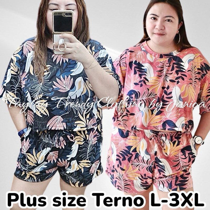 Plus size Terno Summer Outfit with side pocket L-3XL | Shopee Philippines