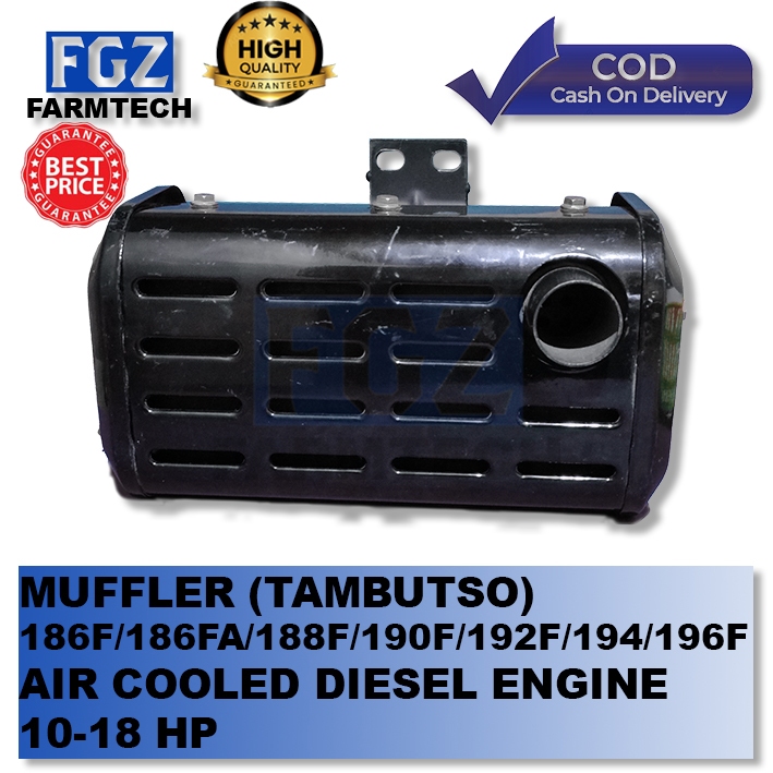 Muffler Assy 10HP to 18HP 186F 186FA 188F 190F 192F 194F 196F Air ...