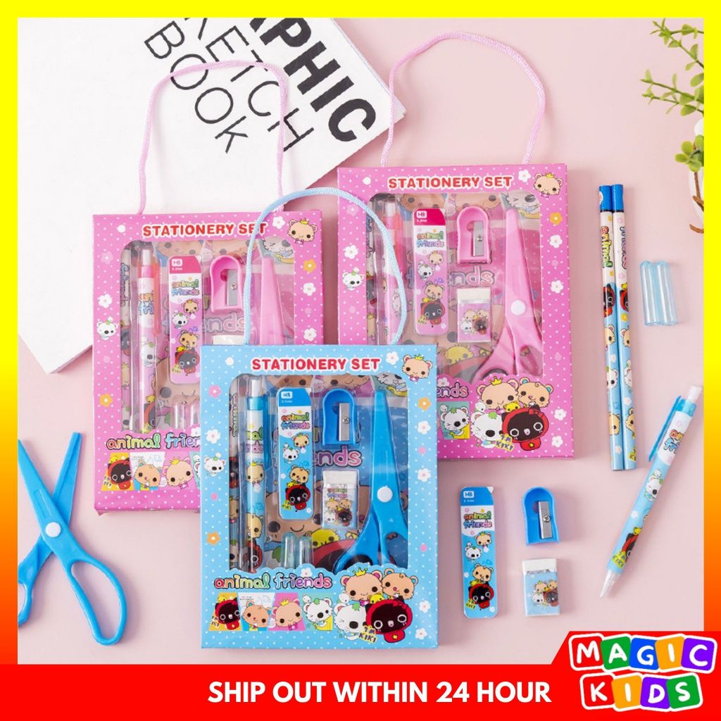 Kids Cartoons Designs Assorted Stationery Set School Supplies ...