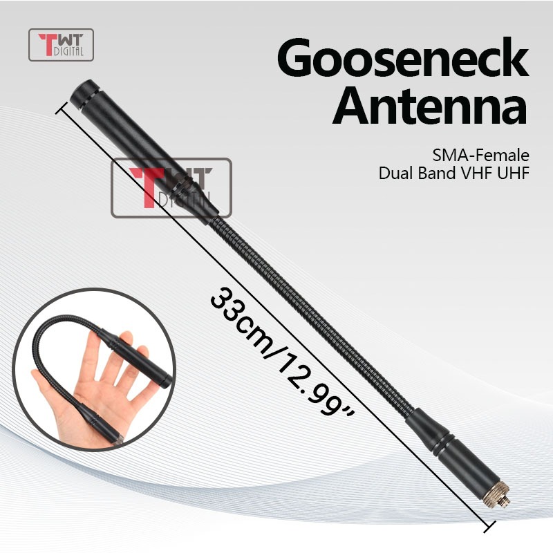 Baofeng UV-25 Gooseneck Tactical Antenna SMA-Female Dual Band for UV-5R UV-82 BF-888s Walkie ...
