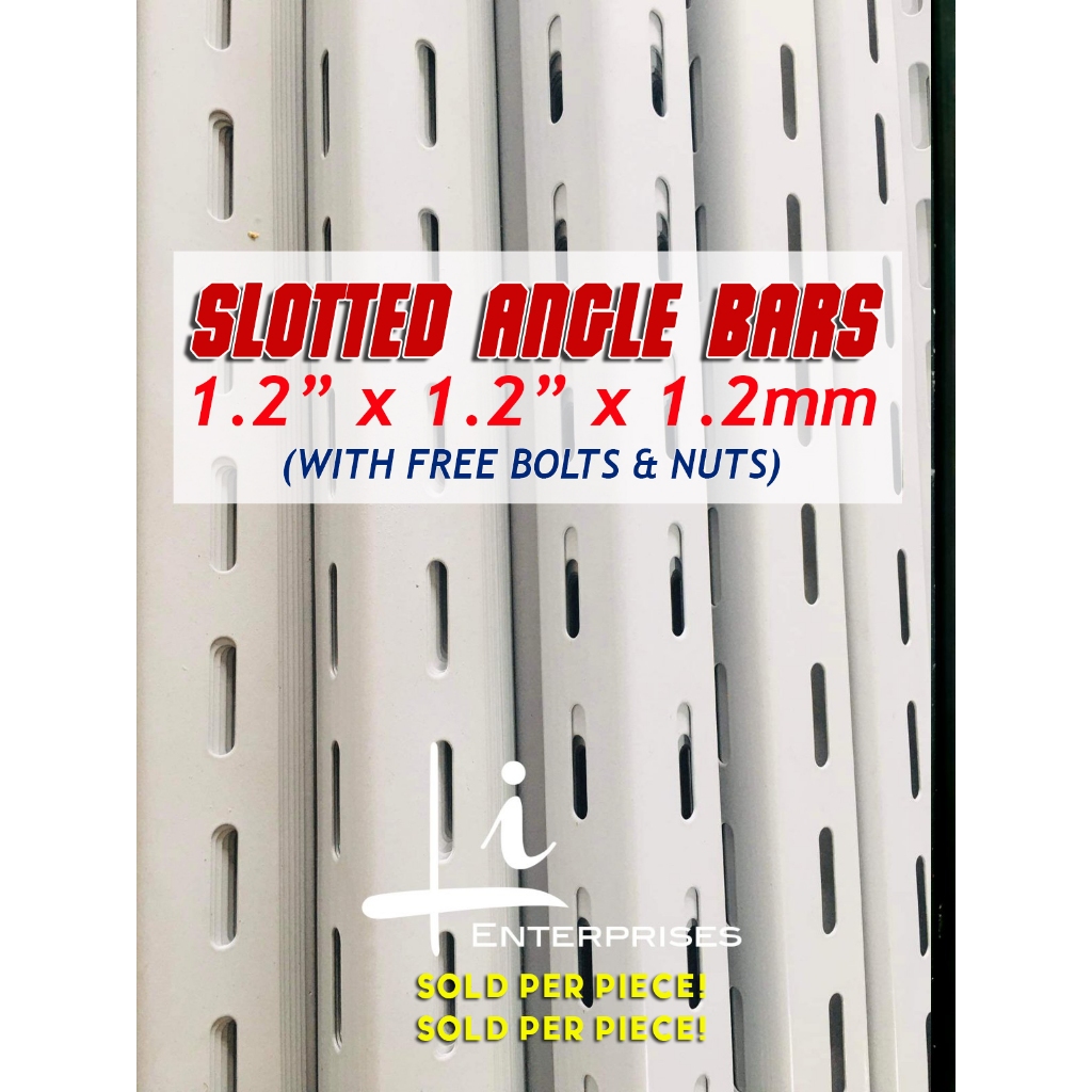 ON SALE‼️ SLOTTED ANGLE BARS with FREE BOLTS and NUTS - 1.2 inches x 1. ...