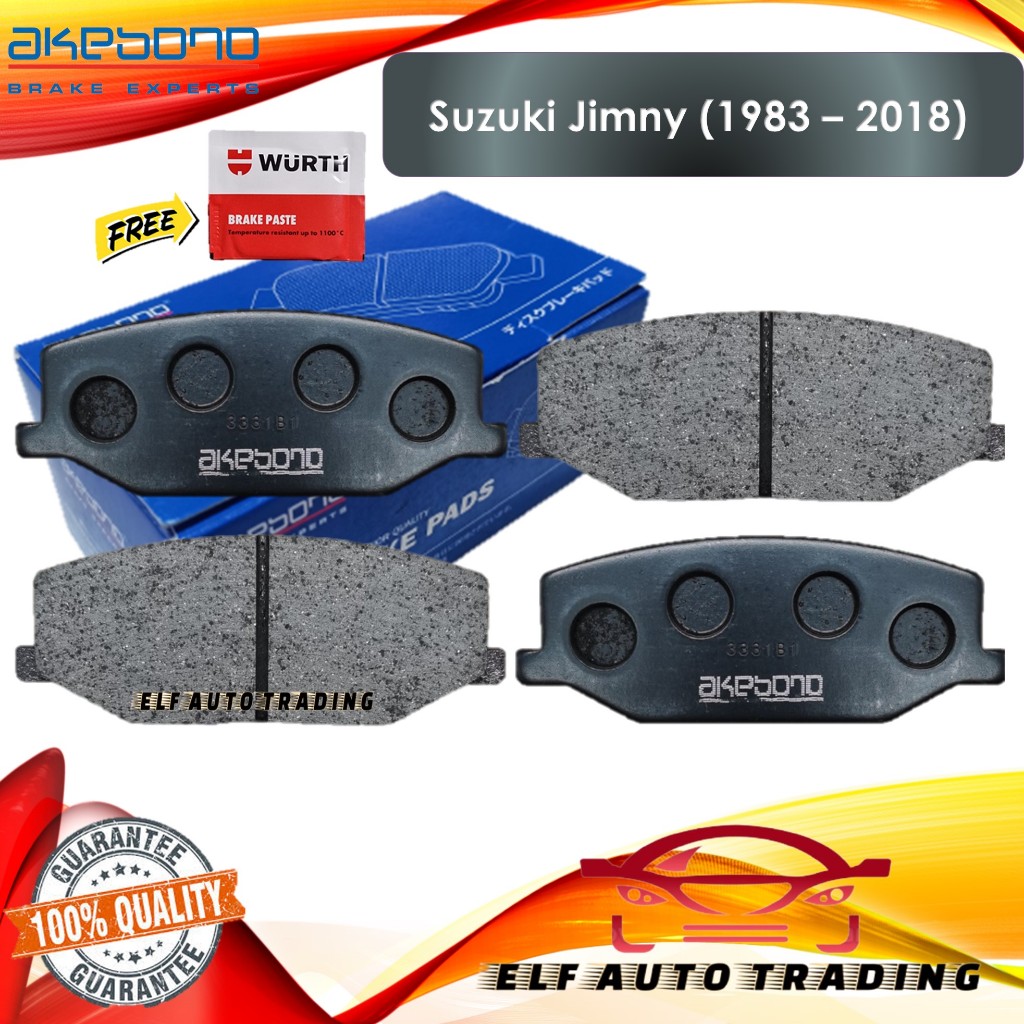 Genuine Akebono Front Brake Pads for Suzuki Jimny (1983 - 2018) | Shopee Philippines