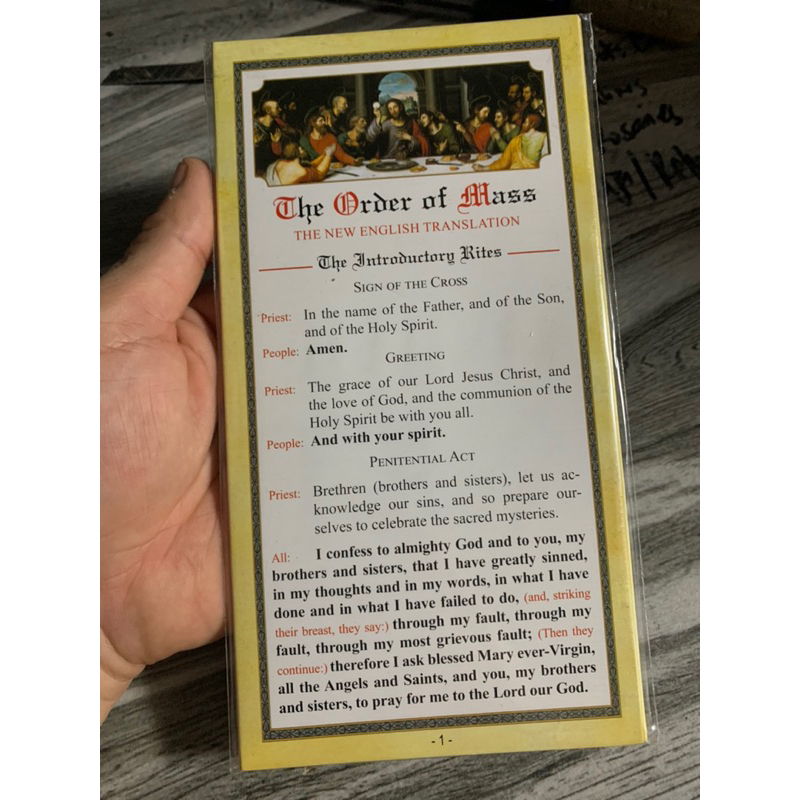 Order of the Mass Guide (Tagalog or English) | Shopee Philippines