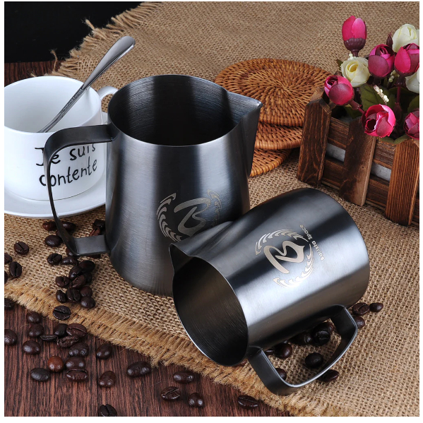 Baristaspace Milk Pitcher Sandy Black | Shopee Philippines