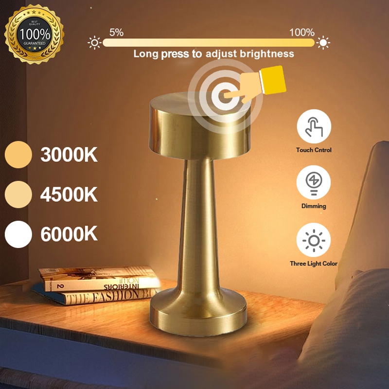 LED Bar Table Lamp Indoor Lighting Desk Light Touch Sensor Wireless ...