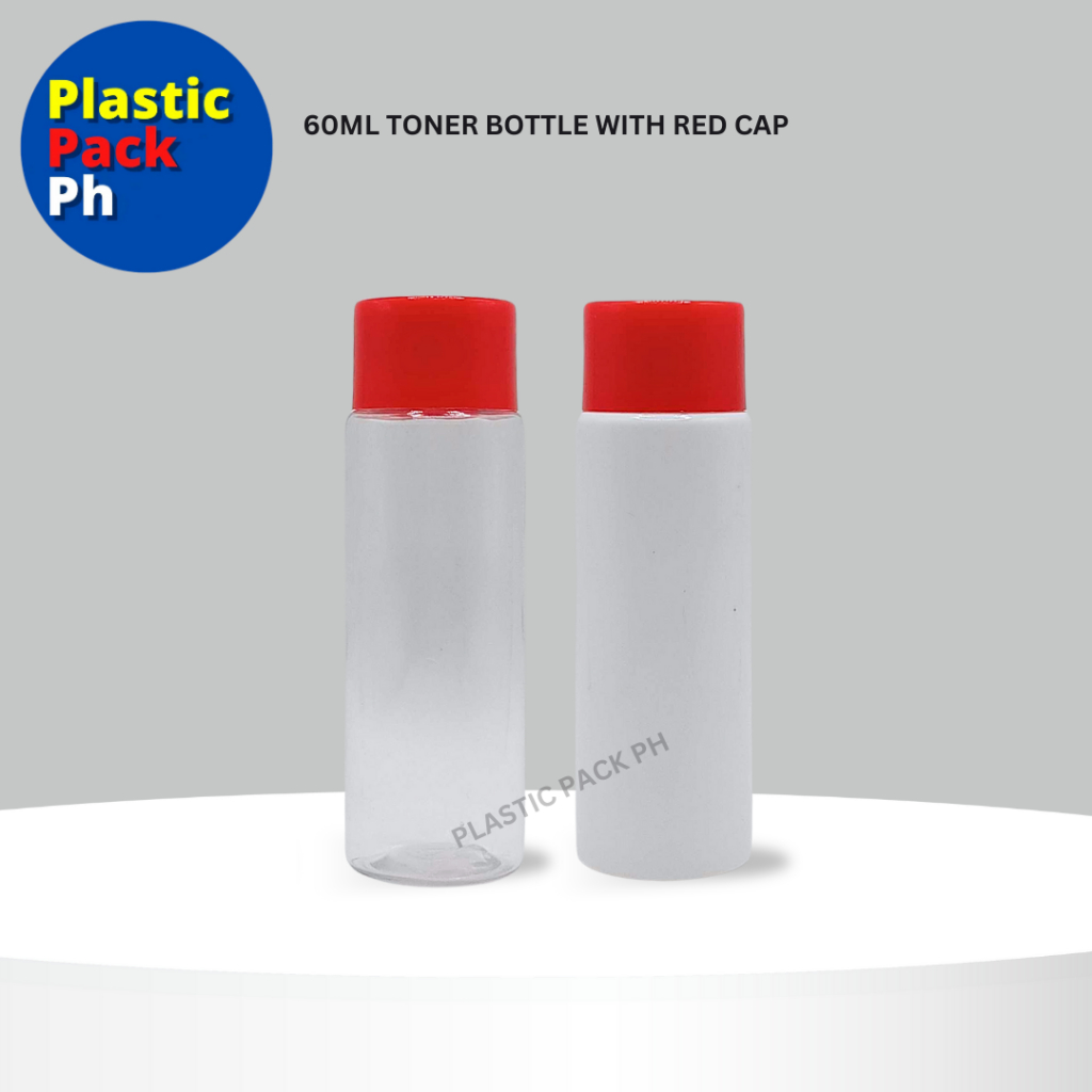 60ml Toner Bottle with Red Cap | Shopee Philippines