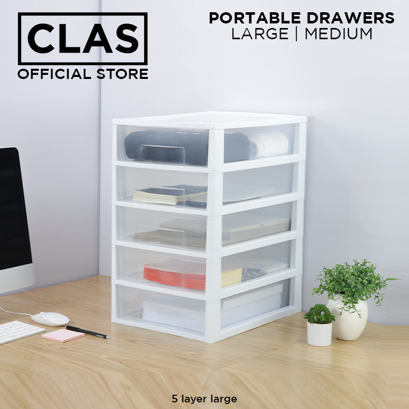 CLAS Portable Drawers I Long Bond Paper I Clear Book I Brown/Plastic ...