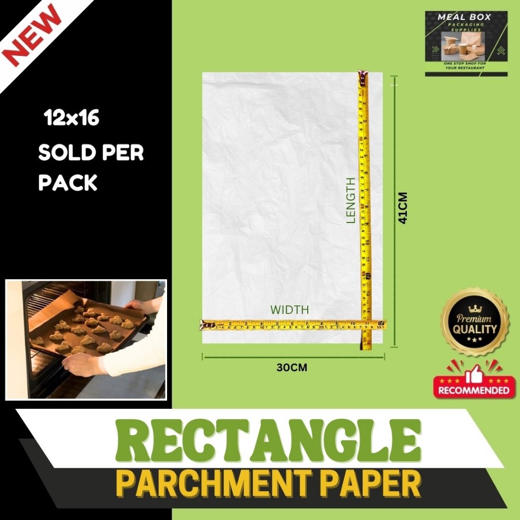 12 x 16 Parchment Paper Rectangle 50's | Shopee Philippines