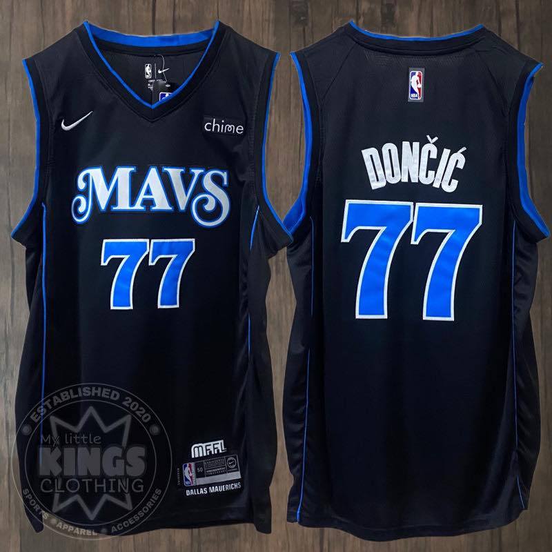 Luka Doncic 77 Kyrie Irving 11 Dallas Mavericks Basketball Jerseys High ...
