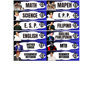 SB19 SUBJECT AND NAME LABEL FOR NOTEBOOK (12 PCS) | Shopee Philippines