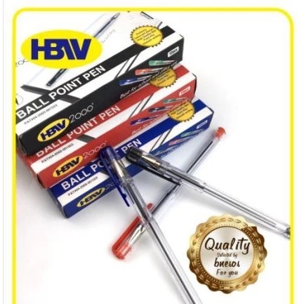 HBW 2000 Ballpen 12pcs School Supplies Black Red Blue | Shopee Philippines