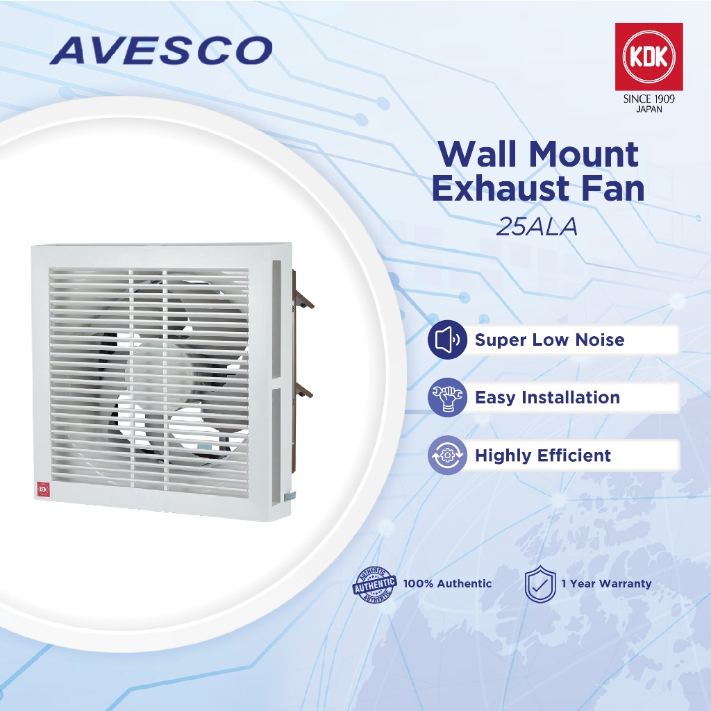 KDK Exhaust Fans | 25cm Wall Mount Type Ventilating Fan | 25ALA ...
