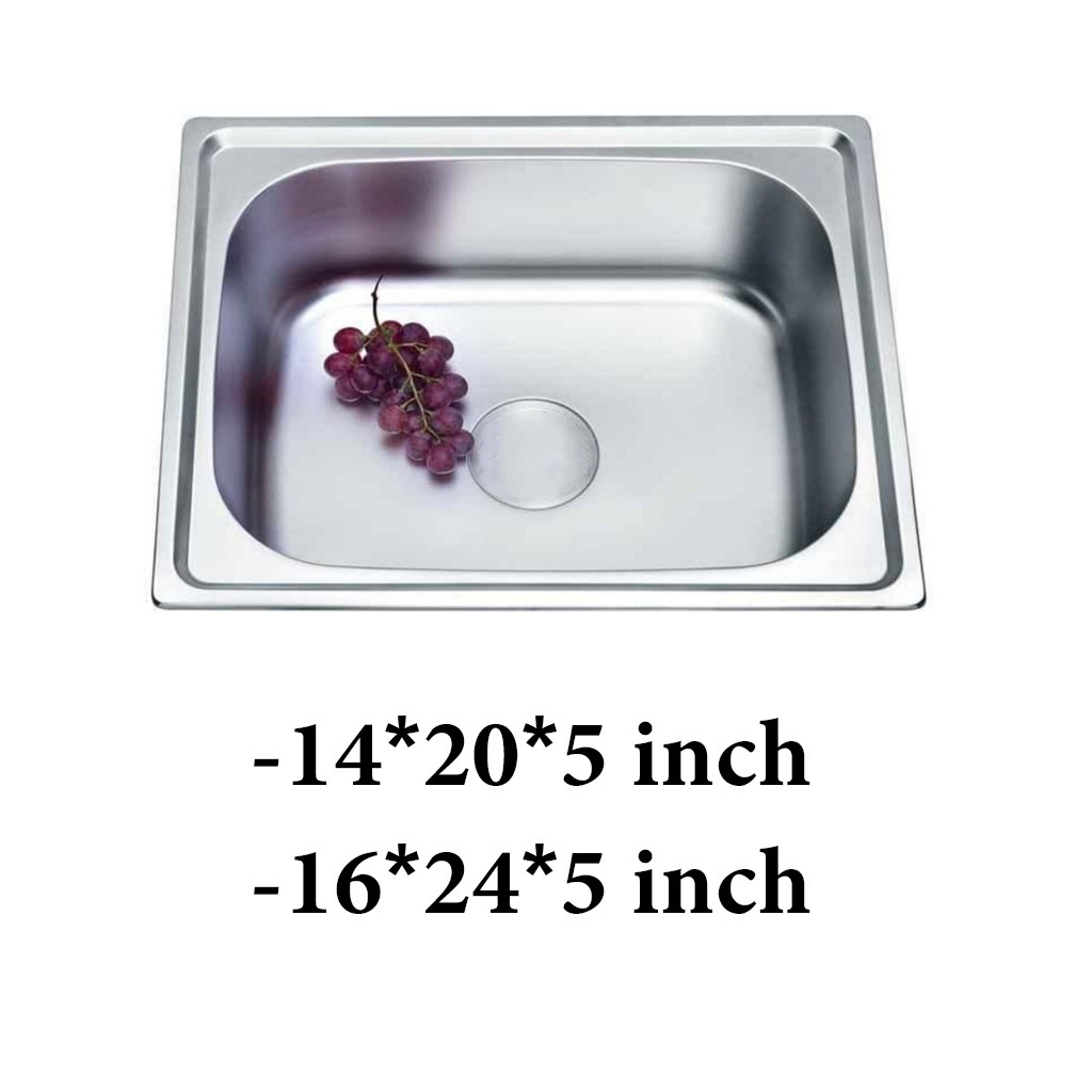 stainless kitchen Sink/Lababo 16 × 24"/ 14 × 20"75 ×40 100×50 | Shopee ...