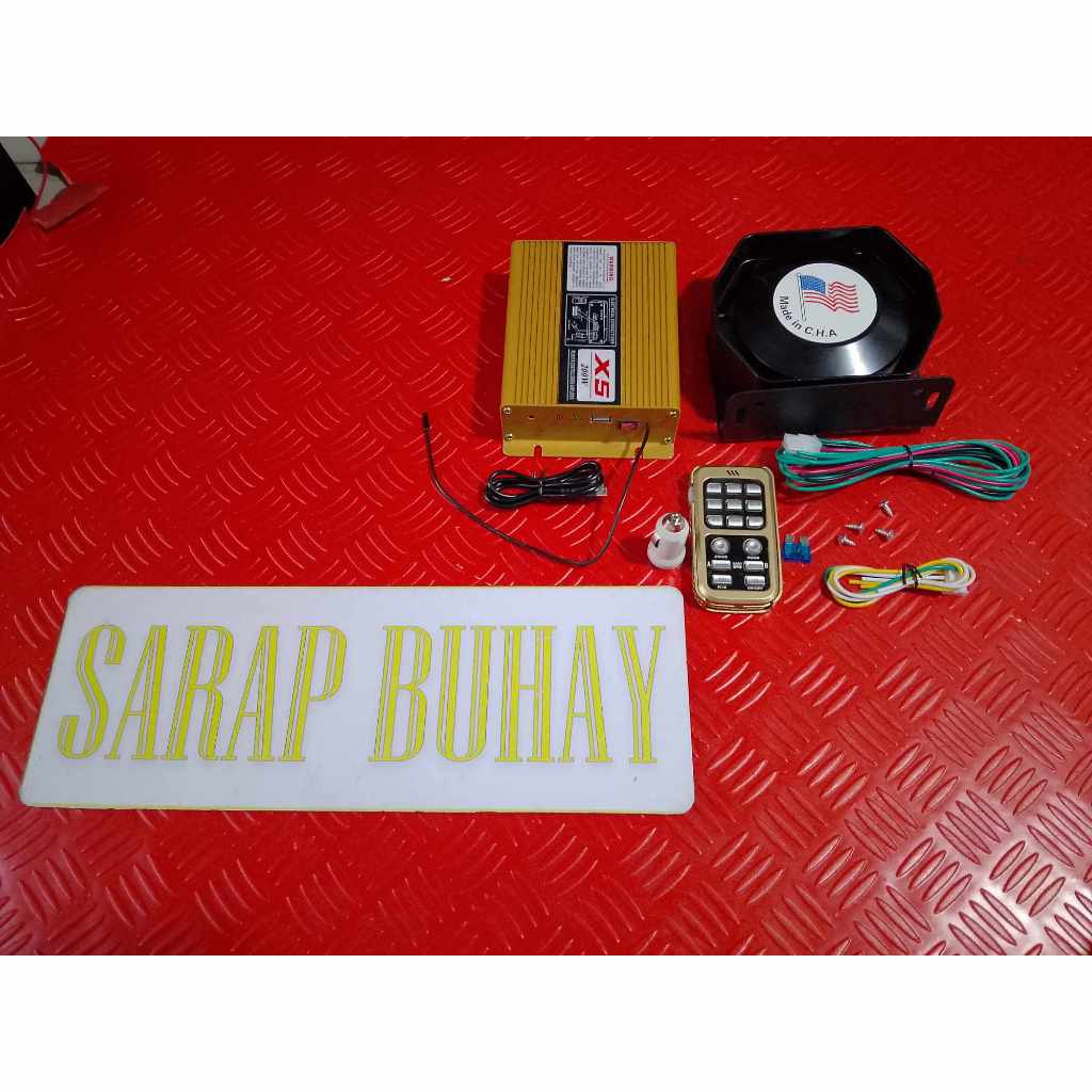 Emergency Horn X5 Wang Wang Siren Amplifier with Speaker and Public ...