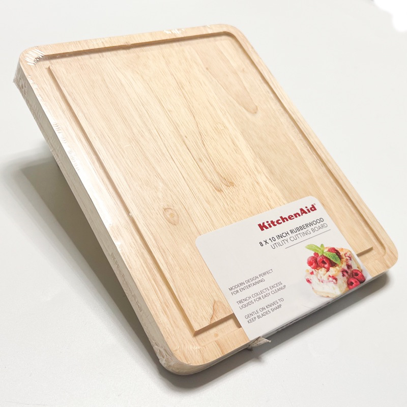 Kitchen Aid Original Rubberwood 8x10in Cutting Board w/ Perimeter ...