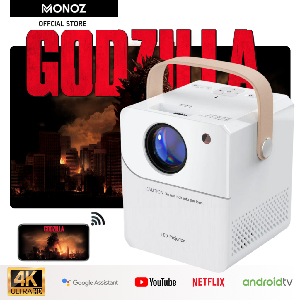 Projector Y8 Pro 4k 6000 Lumens HD 1080P 4K WiFi LED Android Mini ...