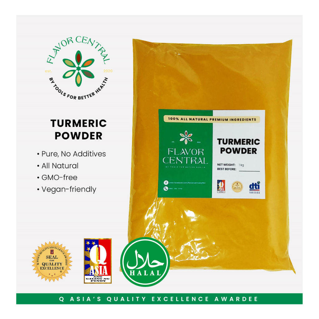 FLAVOR CENTRAL Turmeric Powder 1KG Premium Pure Natural Vegan Halal ...