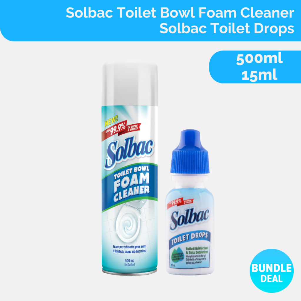 Solbac Toilet Pack (Solbac Toilet Bowl Foam Cleaner & Solbac Toilet ...