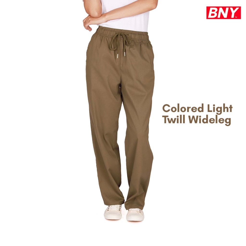 BNY Ladies' Colored Light Twill Wideleg Pants (295) | Shopee Philippines