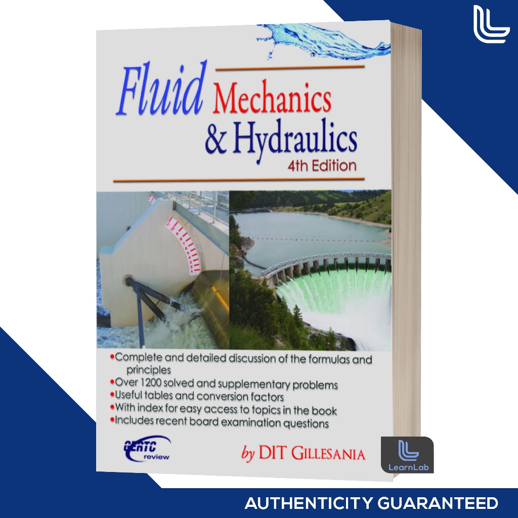 ORIGINAL - Fluid Mechanics & Hydraulics 4th Edition - DIT Gillesania | Shopee Philippines
