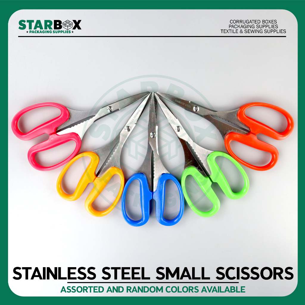 STARBOX (Random Colors Only) Stainless Steel Small Scissors - Assorted ...