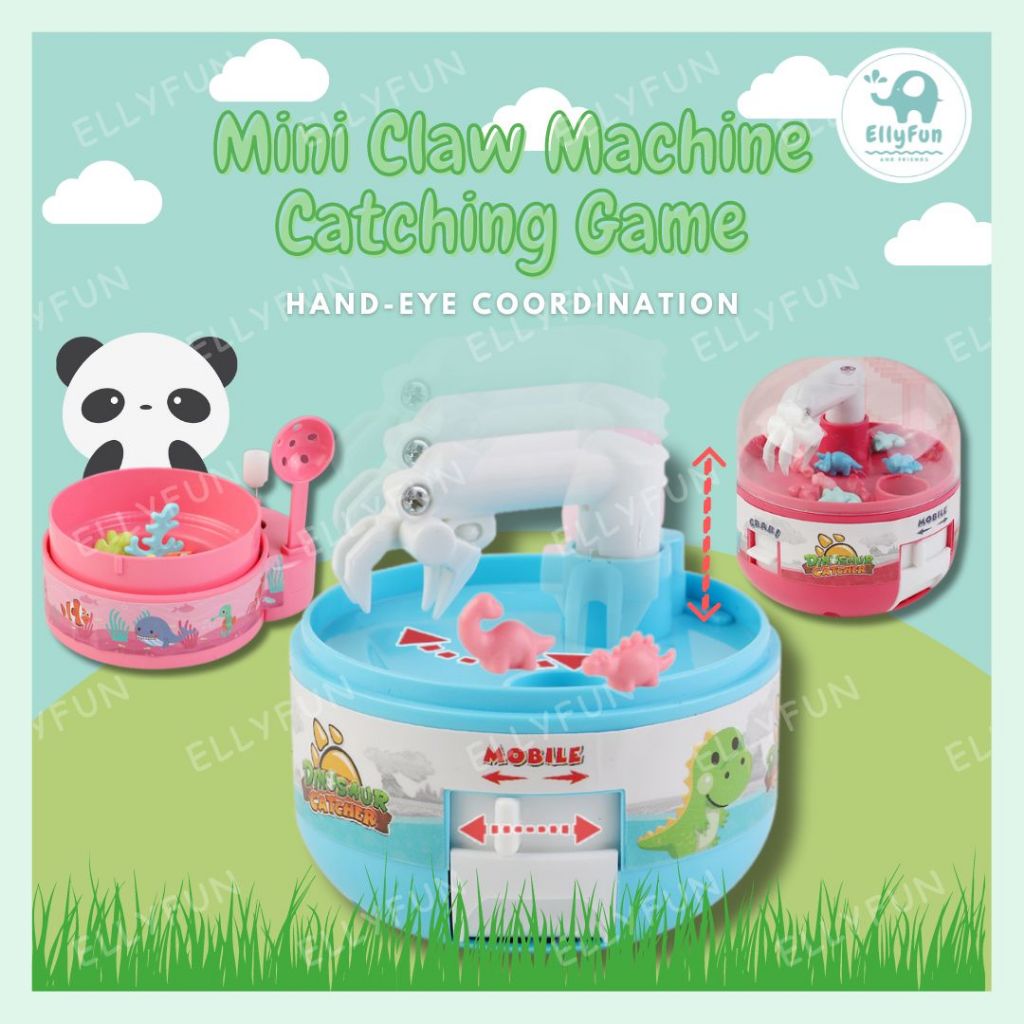 Ellyfun Kids Mini Fish Catcher Toy machine Mini Dino Claw Machine ...